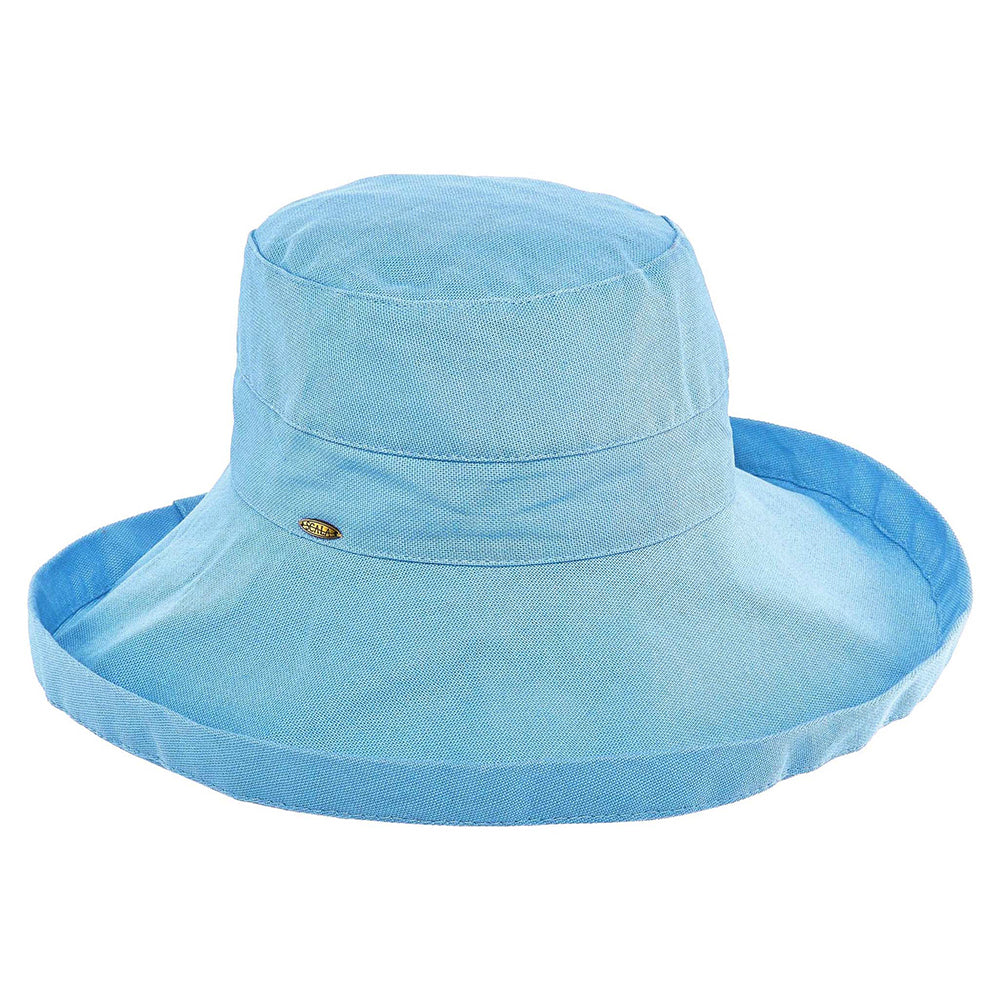 Chapeau Été Pliable Bari bleu moyen SCALA – Chapeaux et Casquettes