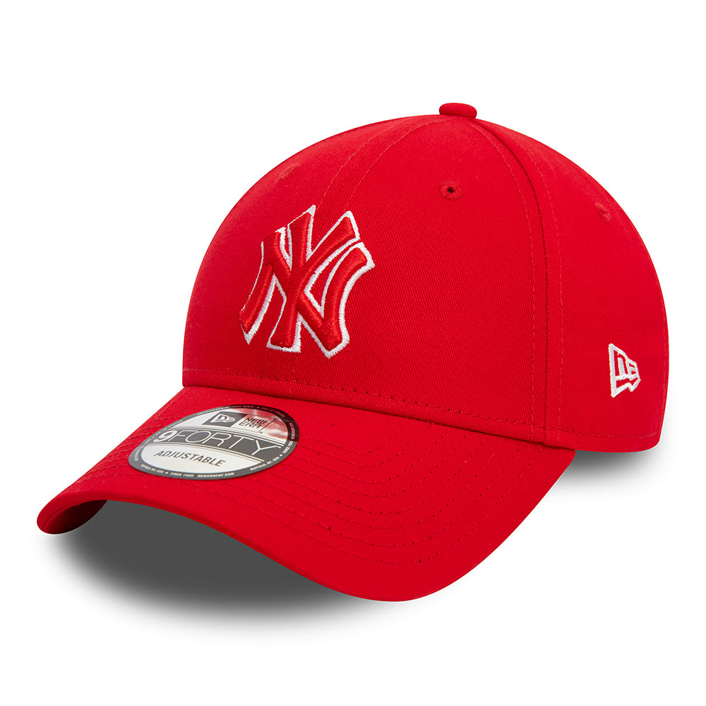 Casquette 9FORTY MLB Team Outline New York Yankees écarlate-blanc NEW ...