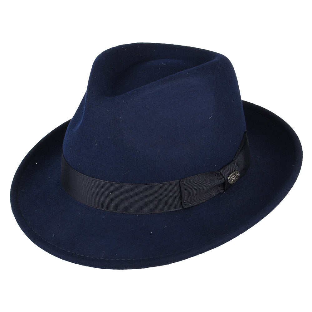 Chapeau Trilby en Laine Feutrée Maglor bleu marine BAILEY – Chapeaux et ...