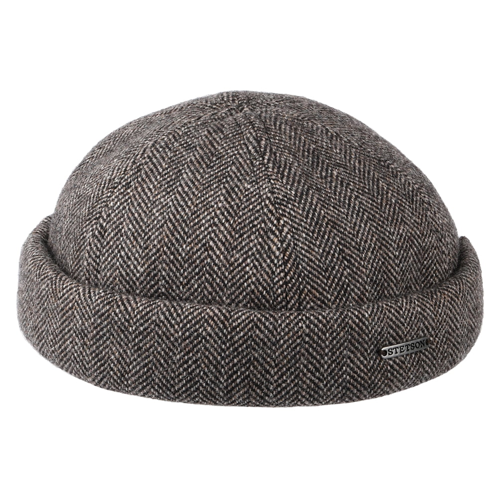 Bonnet Miki Breton en Laine à Chevrons gris-noir STETSON – Chapeaux et ...